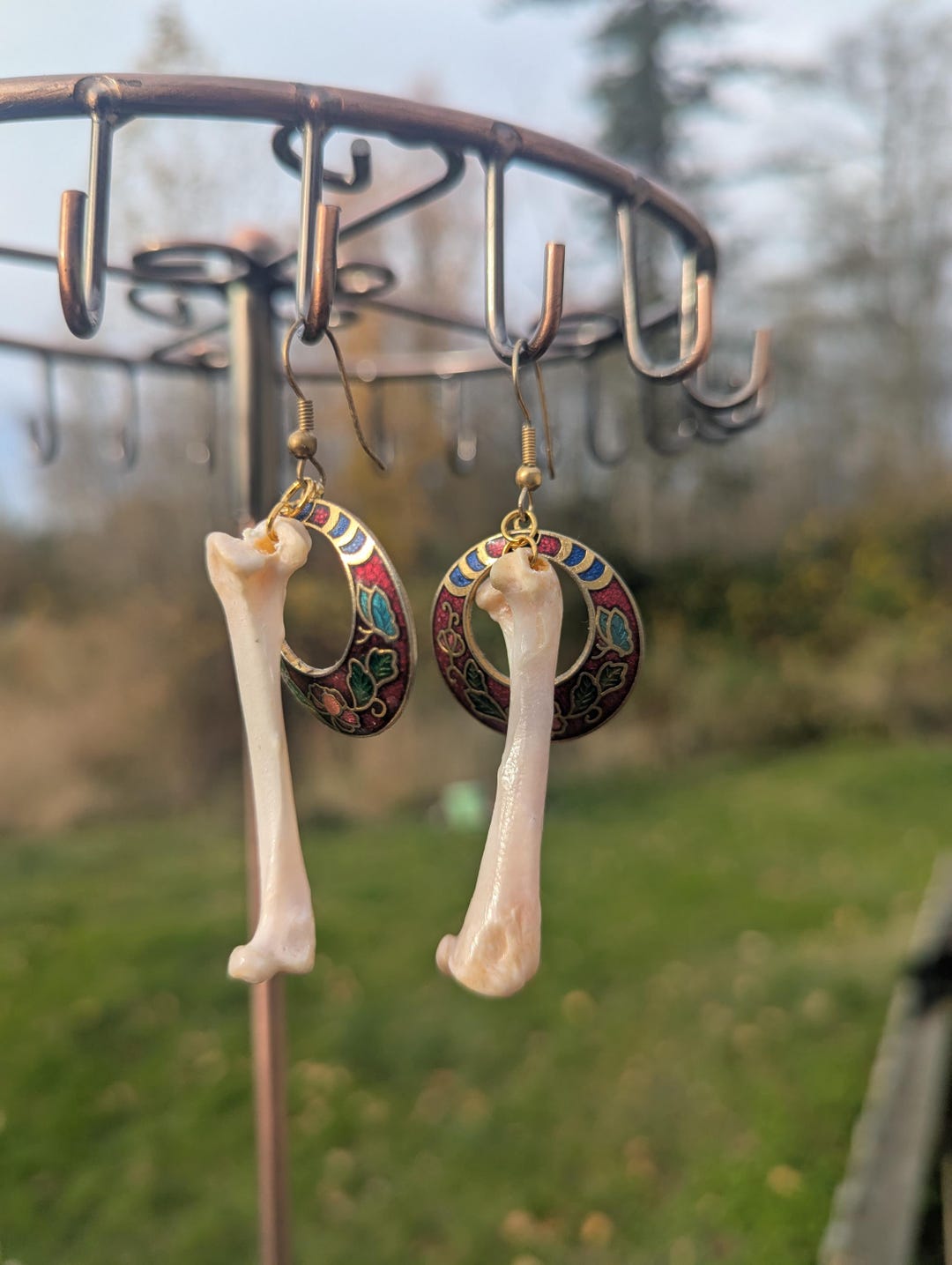 Bone Earrings Rodent Femur - Etsy