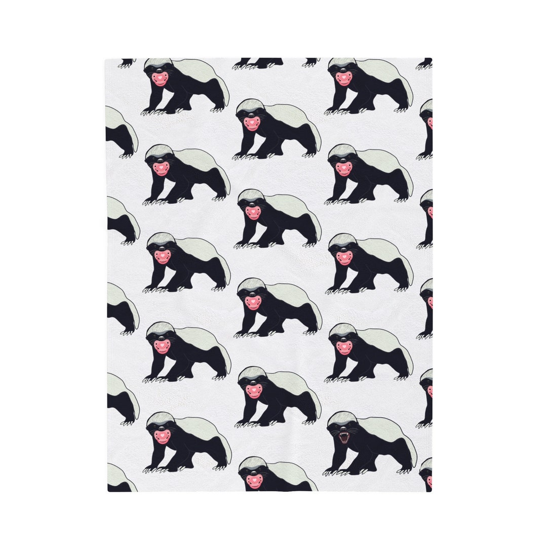 Baby Honey Badger Warm and Cozy Velveteen Plush Blanket Holiday Cute ...