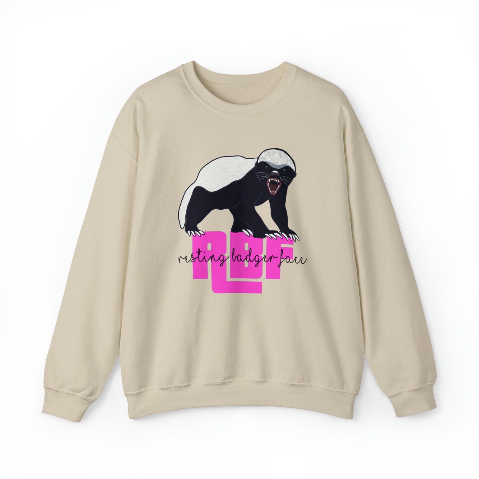 RBF Resting Badger Face Honey Badger Unisex Crewneck Sweatshirt ...