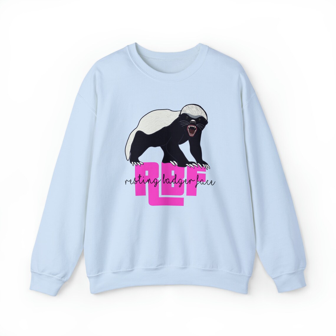 RBF Resting Badger Face Honey Badger Unisex Crewneck Sweatshirt ...