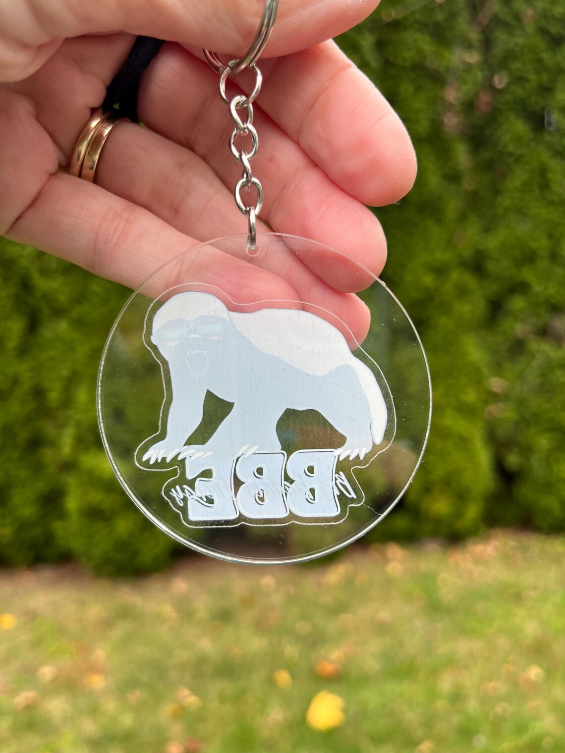 Honey Badger Big Badger Energy, Fearless Keychain, Honey Badger Keyring ...
