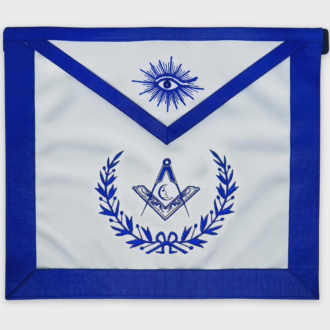 Blue Lodge Officer Junior Deacon Apron | Embroidered Wreath & Square ...