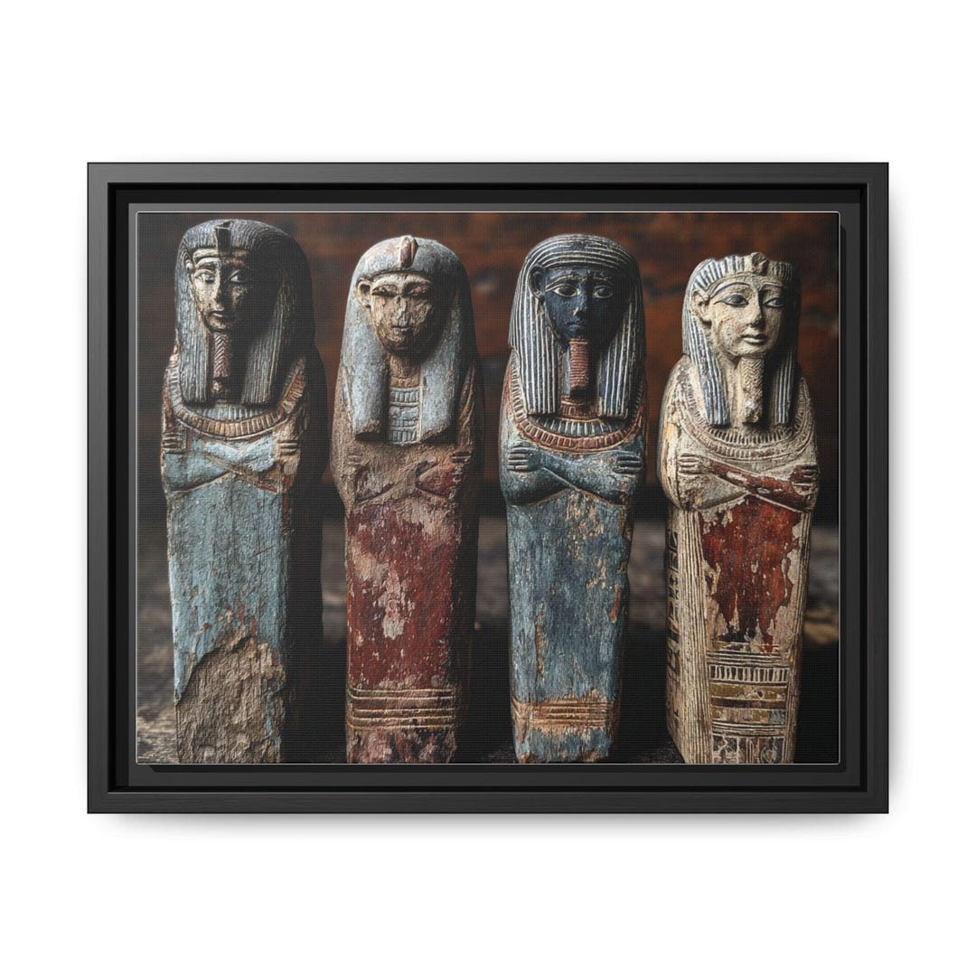 Framed Ancient Egyptian Shabtis Statues Canvas Art - Etsy