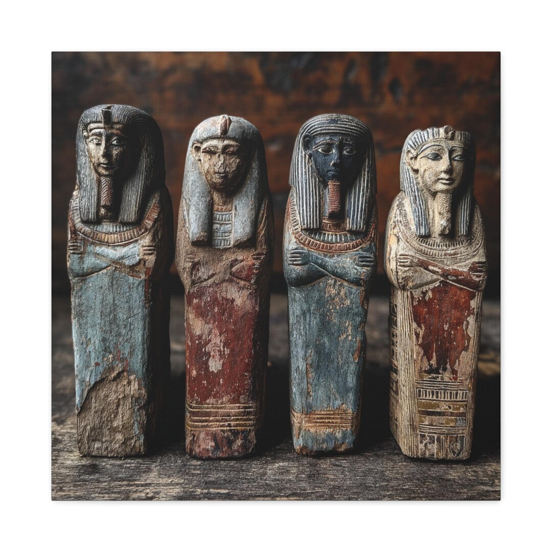 Egyptian Shabtis Canvas Print: Ancient Art Decor - Etsy