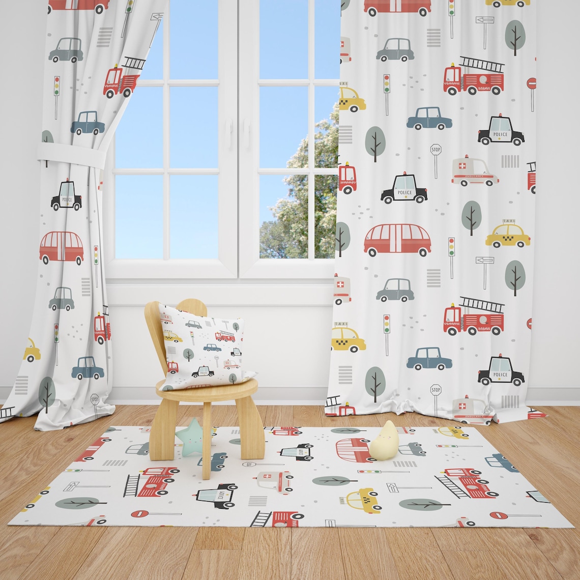 Colorful Cars Nursery Curtains, Baby Boy Room Curtains - Etsy