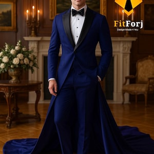 Men’s Tuxedo With Long Cape | Prom & Event Tux - Etsy