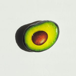 Avocado Rock Art Painted in Oils - Etsy