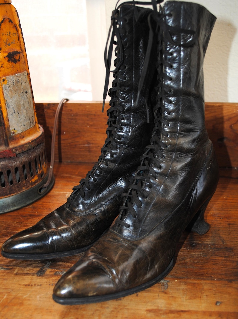 Antique Granny Lace up Boots Made by Slade Shoe Shop Des Moines Iowa ...