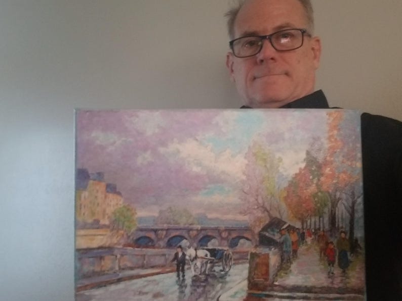 Edouard Cortes Reproduction Oil Painting Quai De Le Seine - Etsy