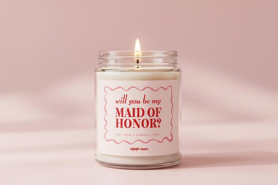 Maid of Honor Candle, Maid of Honor Proposal, Bulk Candles, Bridesmaid ...