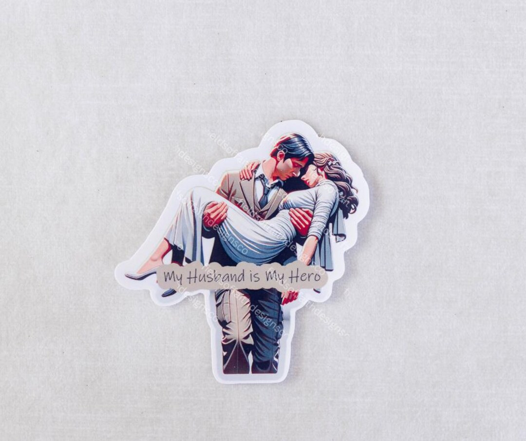 My Husband is My Hero Vinyl Sticker - Etsy