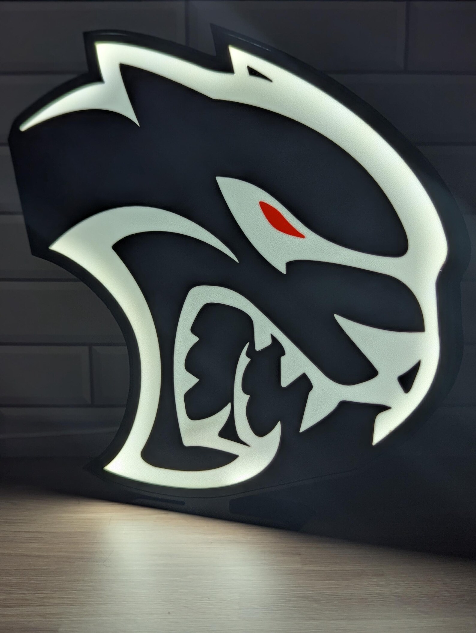 Dodge Hellcat Logo LED Lightbox Sign - Etsy