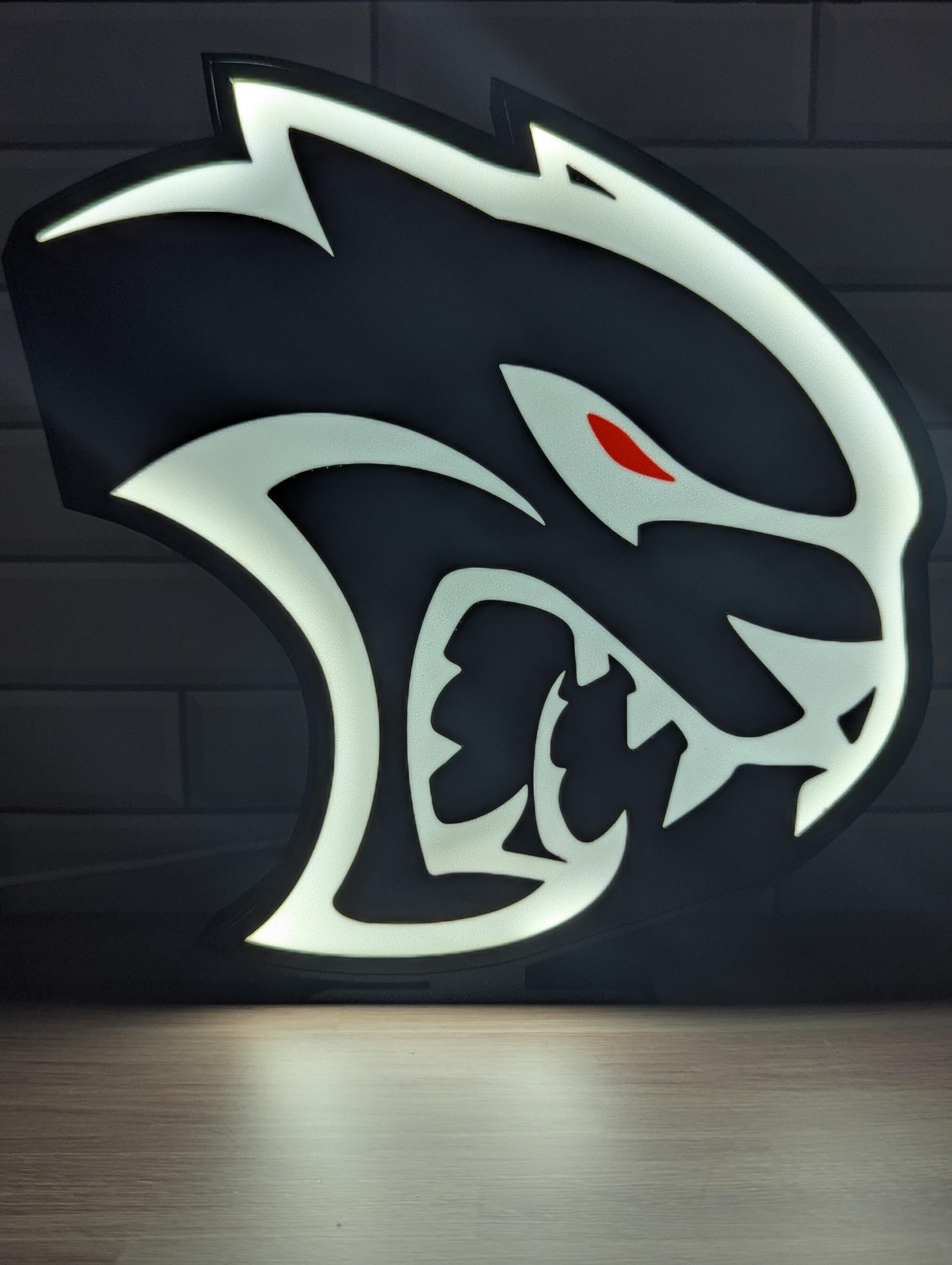 Dodge Hellcat Logo LED Lightbox Sign - Etsy