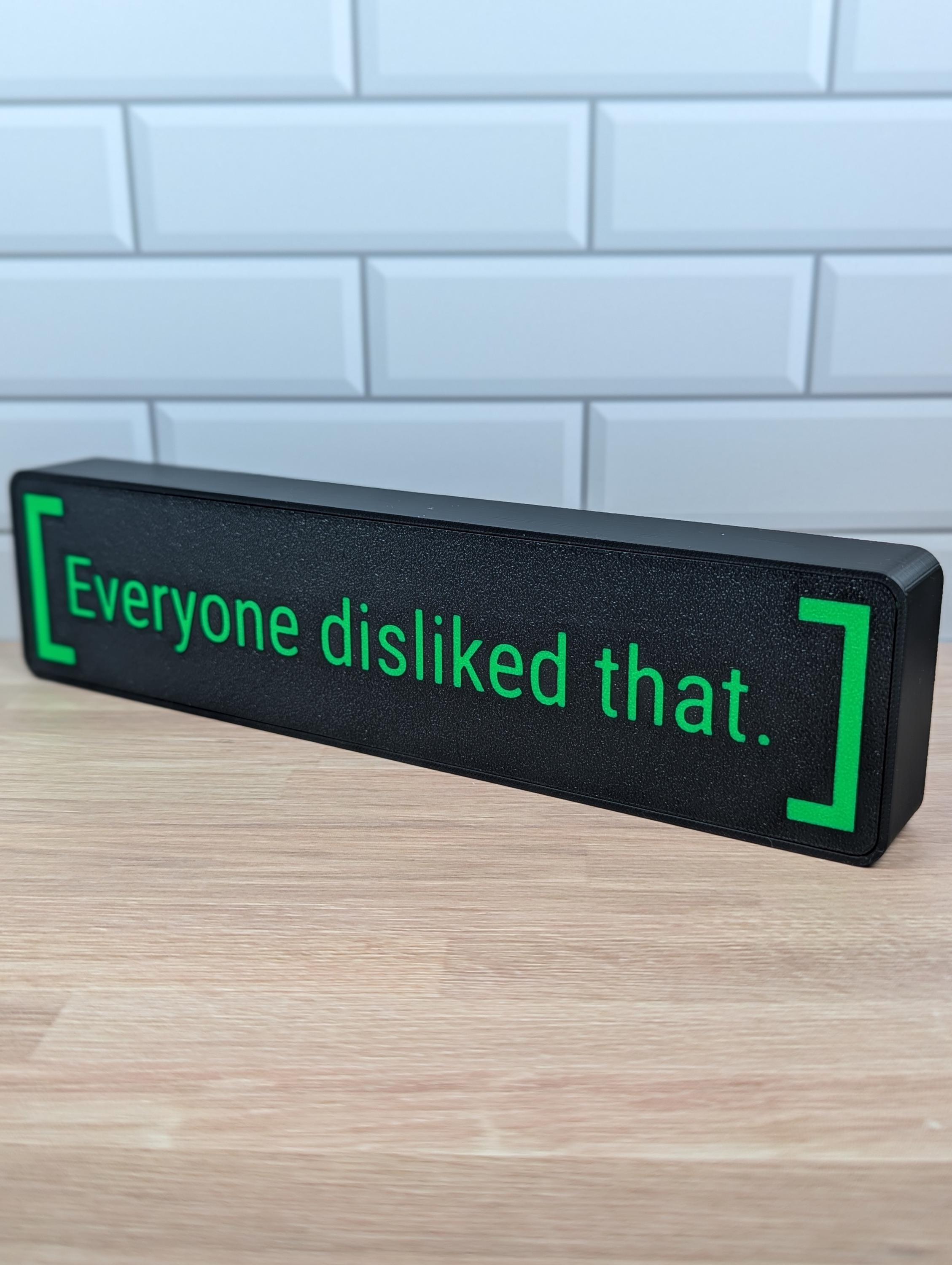 Fallout "everyone Disliked That" LED Lightbox Sign - Etsy
