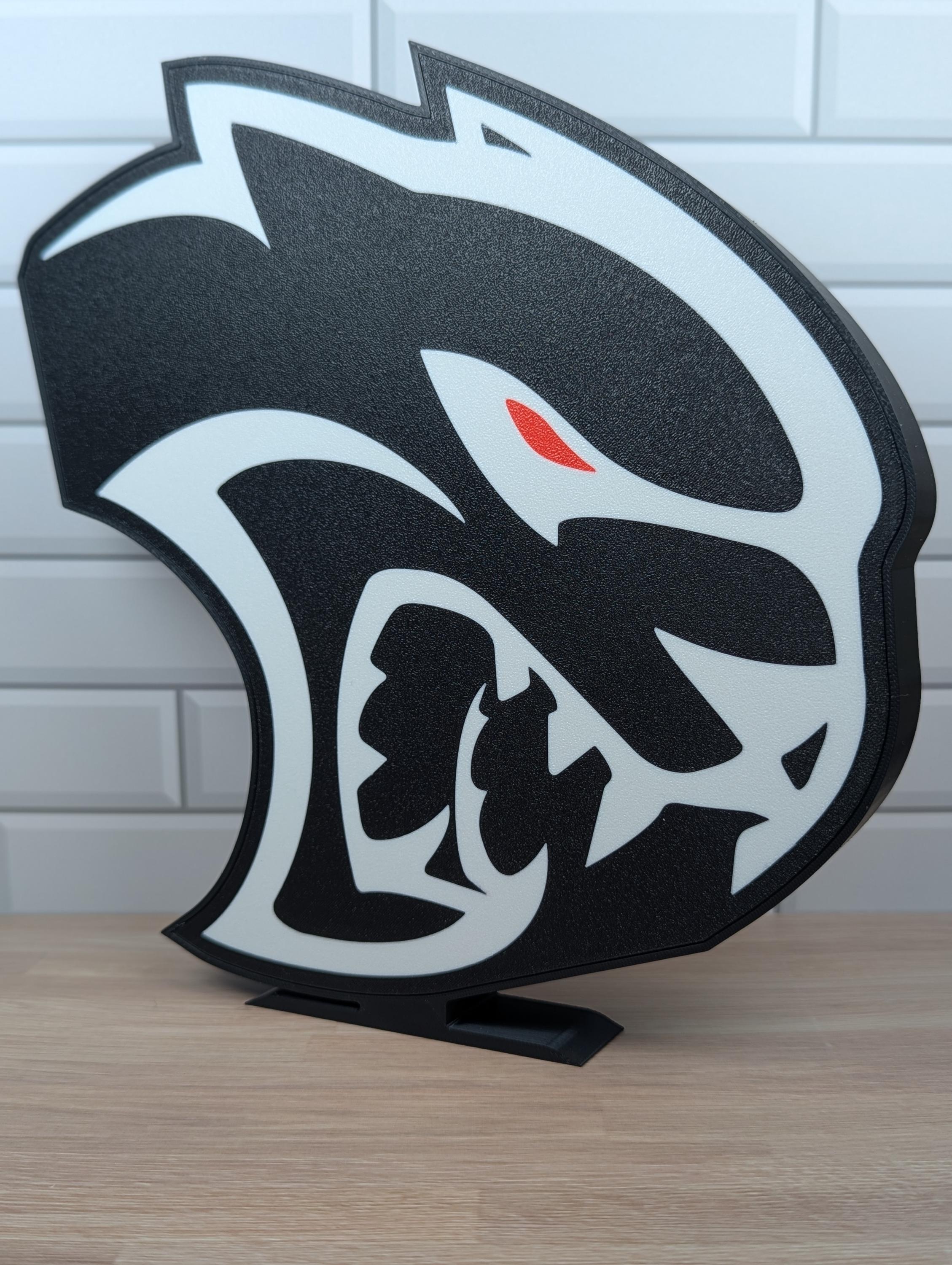 Dodge Hellcat Logo LED Lightbox Sign - Etsy
