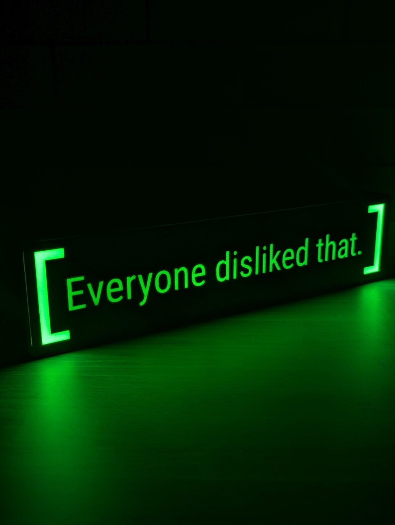 Fallout "everyone Disliked That" LED Lightbox Sign - Etsy