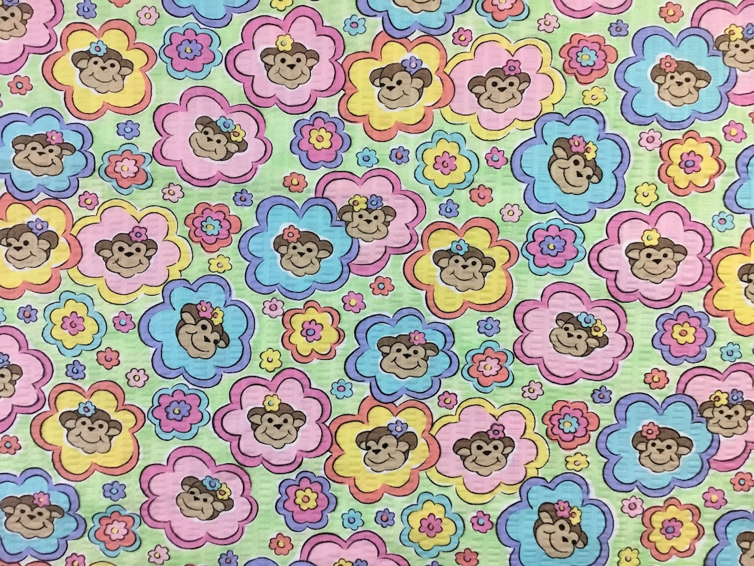 2 2/3 Yards - Monkey Fun - Donna Mollo- General Fabrics Co ...
