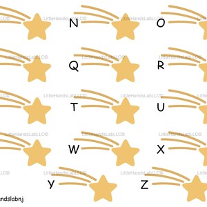 Shooting Star Alphabet Match | Uppercase & Lowercase Letter Matching ...