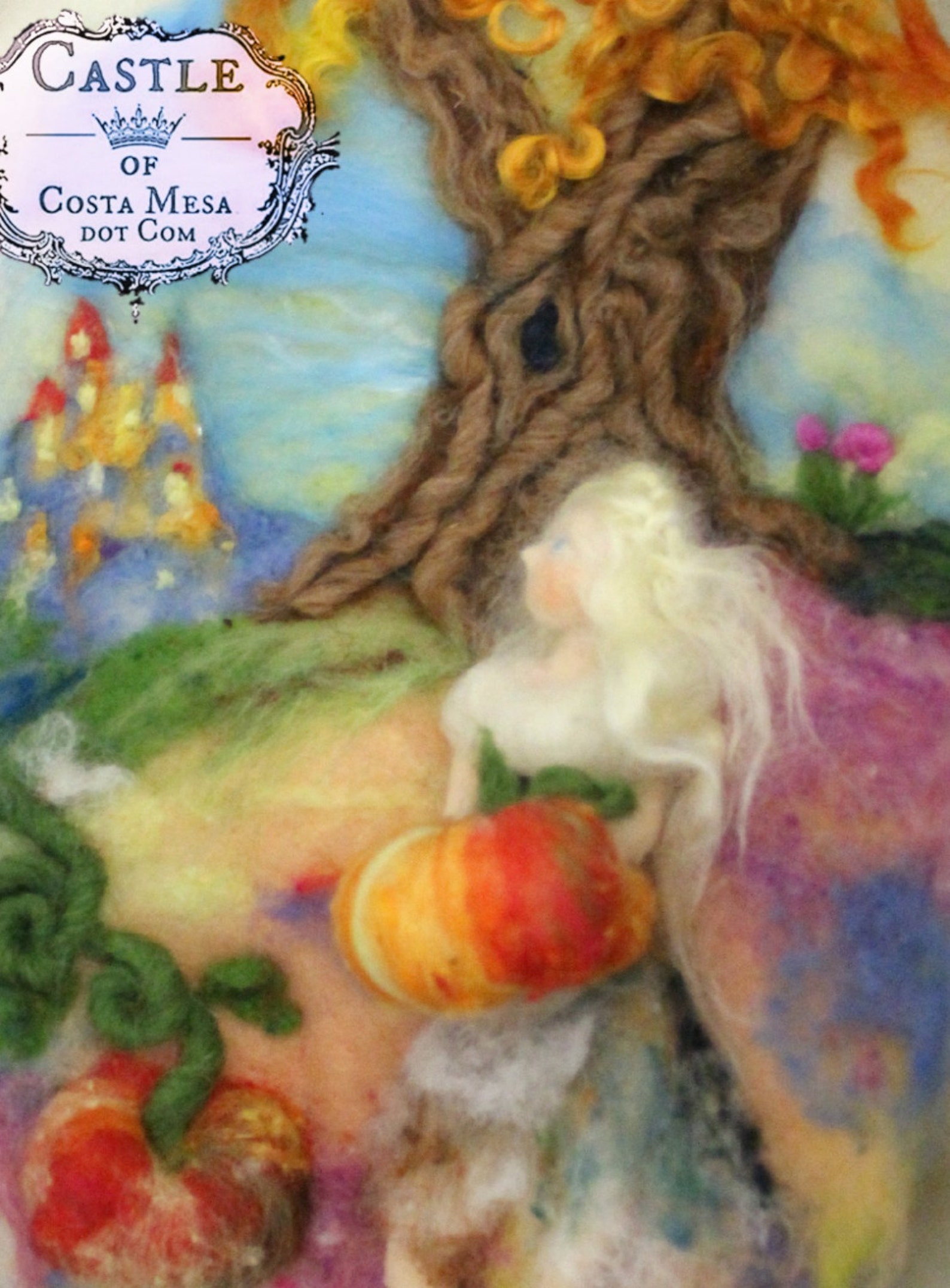 Cinderella Tending Her Pumpkin Garden Wool Picture by Castle - Etsy