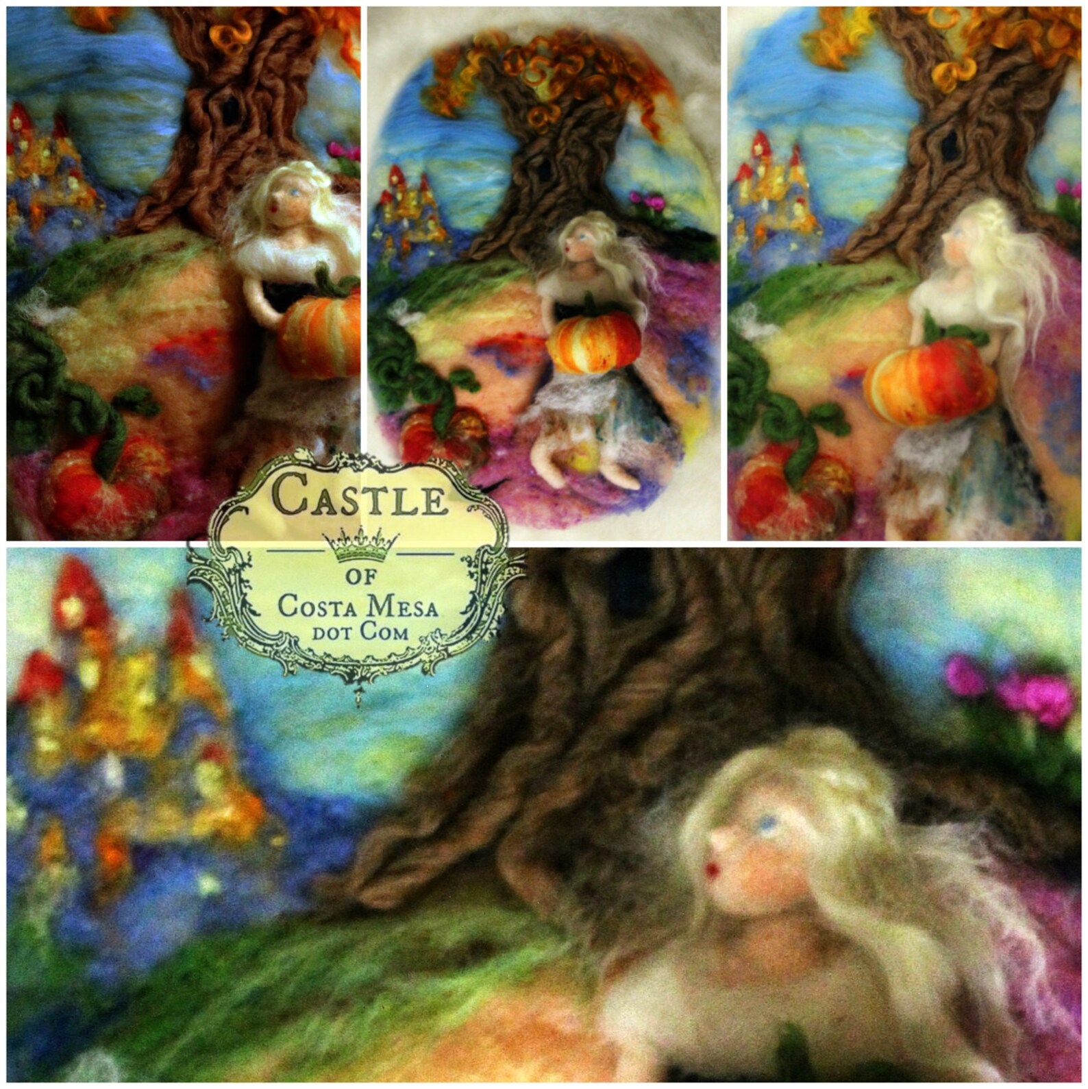 Cinderella Tending Her Pumpkin Garden Wool Picture by Castle - Etsy