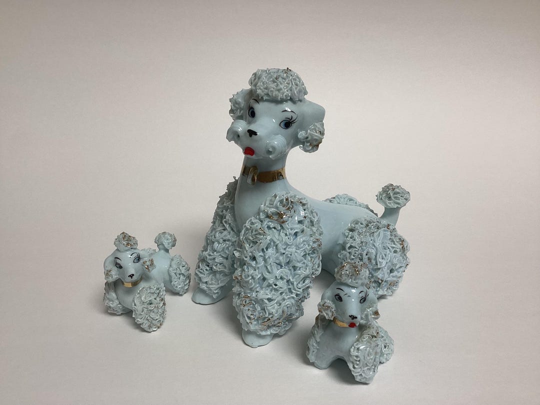 Blue Poodles Figurines - Etsy