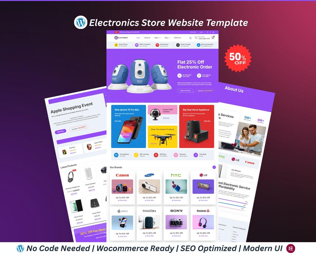 Electronics Store Website Template | Elementor Wordpress Design - Etsy