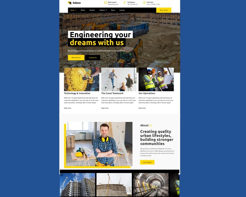 Building Development Website Template | Real Estate Builder Design ...