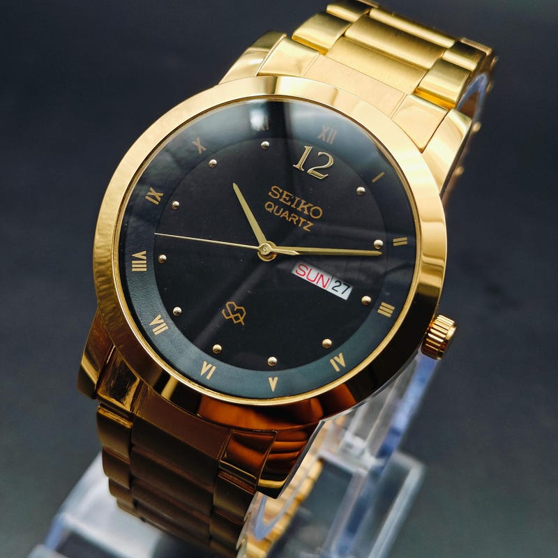 Day Date Seiko Watch Men - Etsy