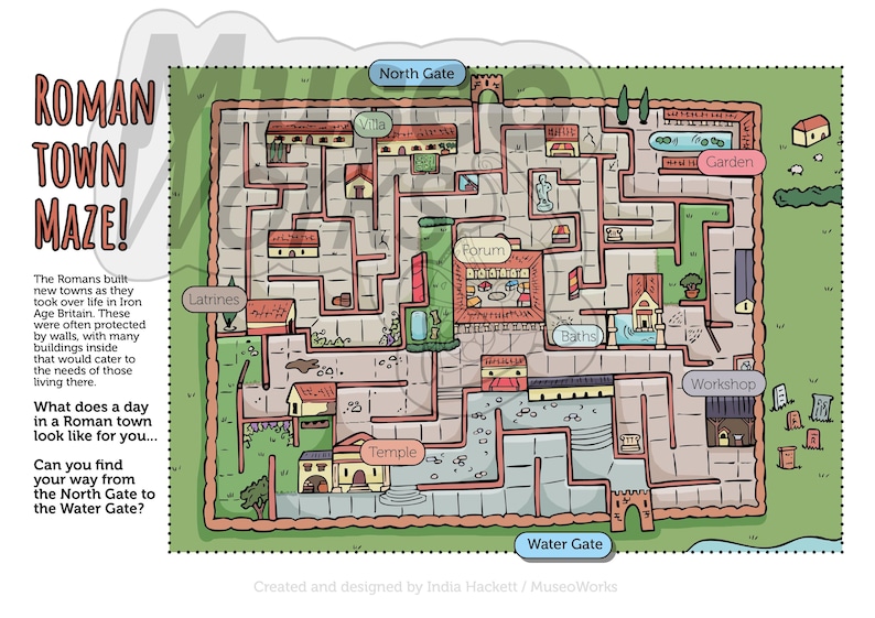 Roman Town Maze Printable for Kids | Fun Ancient Rome Activity ...