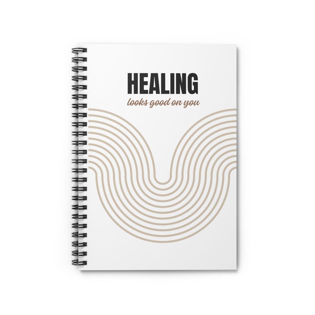 Healing Spiral Notebook - Aesthetic Journal, Mental Health Awareness ...