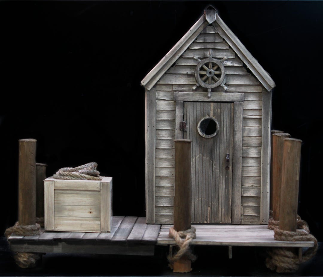 The Dock – 1:12 Scale Diorama | Realistic Weathered Wood Dock for ...