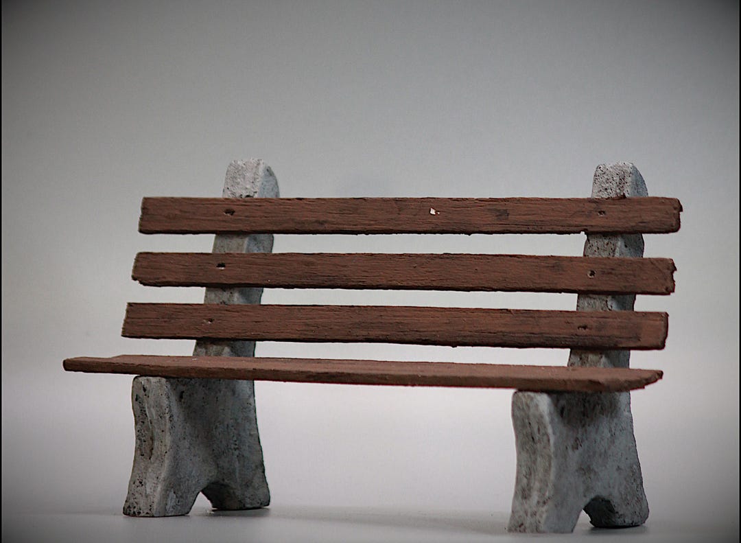 Handmade Miniature Park Bench 1:12 Scale | Diorama Prop - Etsy