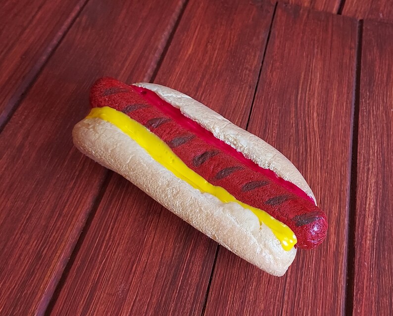 Hot Dog SOFT PROP With Ketchup and Mustard Squishy Fake Food - Etsy