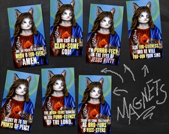 Jesus Kitty POSTER / Funny Cute Religious Catholic Cat | Etsy