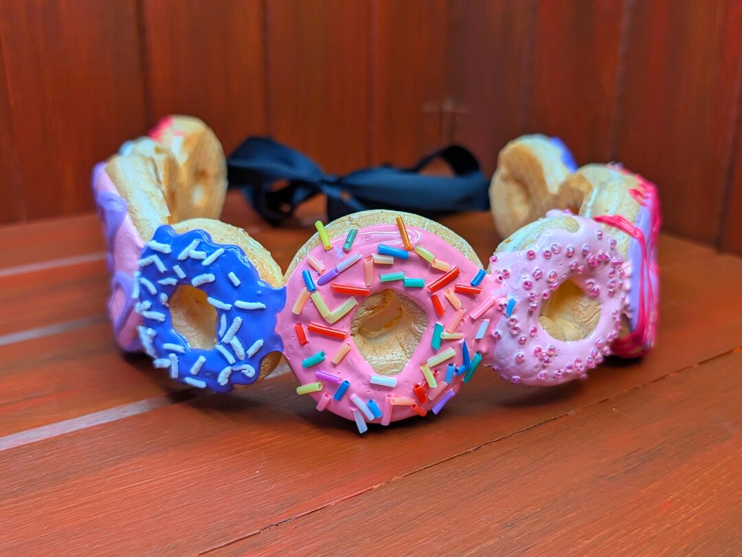 Pink and Purple DONUT CROWN Fake Food Pastel Halloween Costume Headband ...