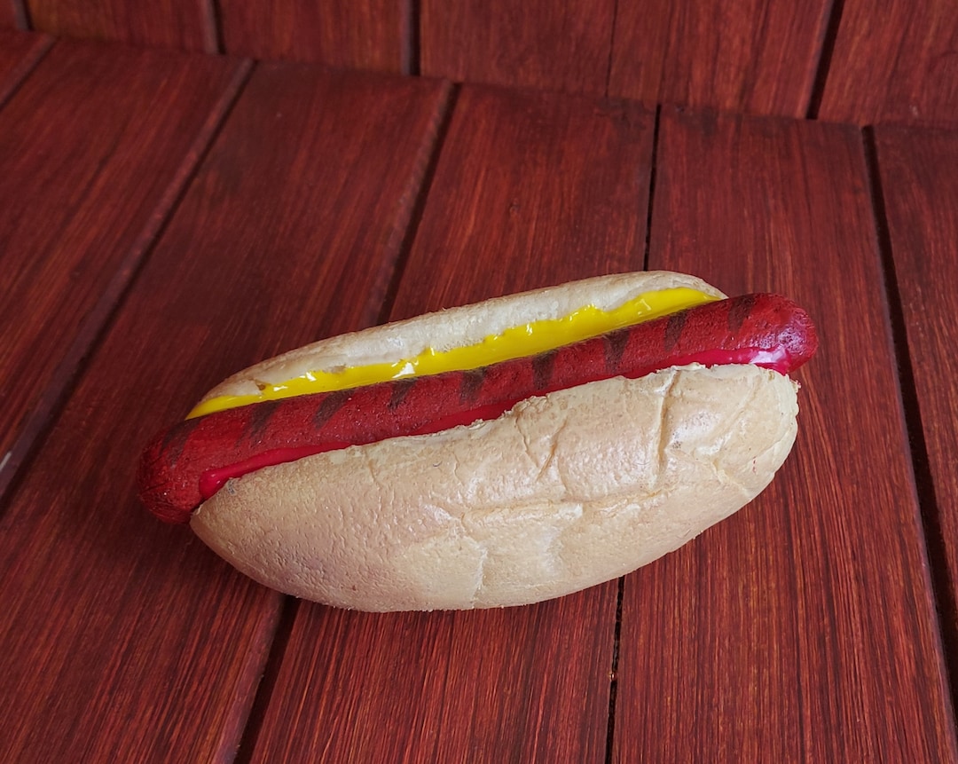 Hot Dog SOFT PROP With Ketchup and Mustard | Squishy Fake Food Stage ...