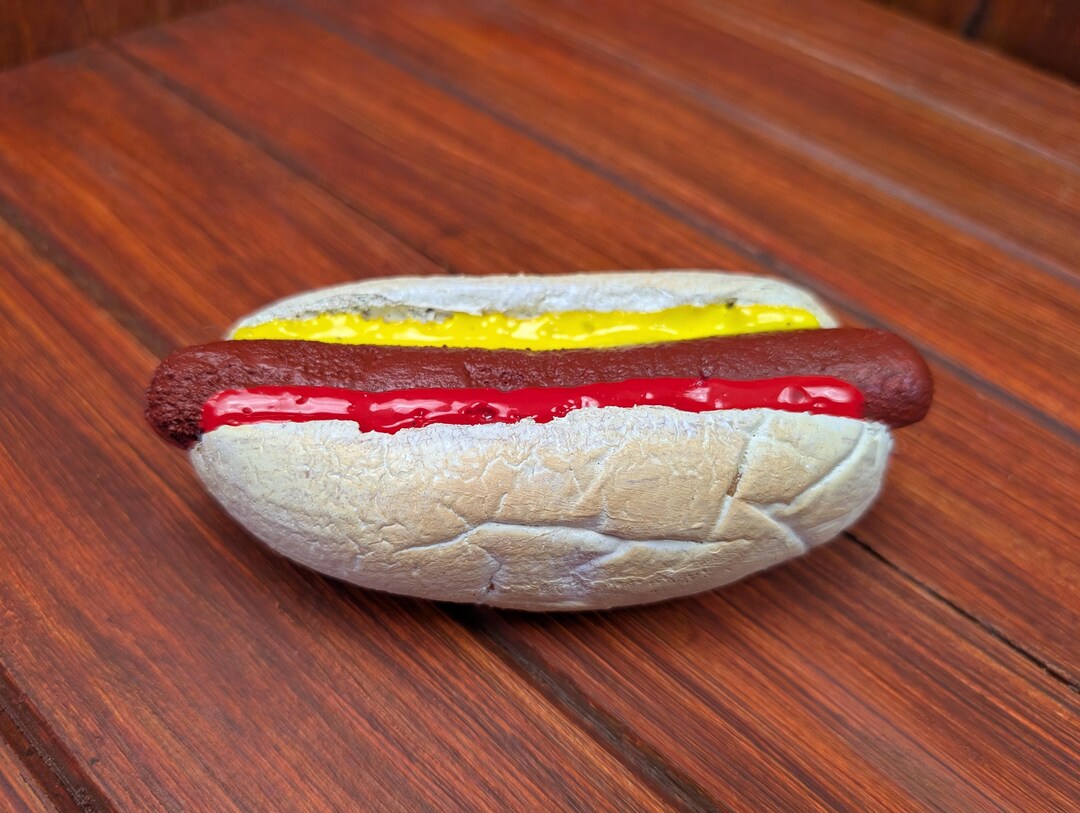 Hot Dog SOFT PROP with Ketchup and Mustard | Squishy Fake Food Stage ...