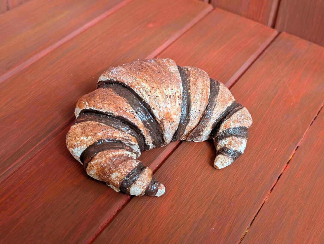 Chocolate Croissant HEADBAND, ORNAMENT or PROP | Realistic Faux ...