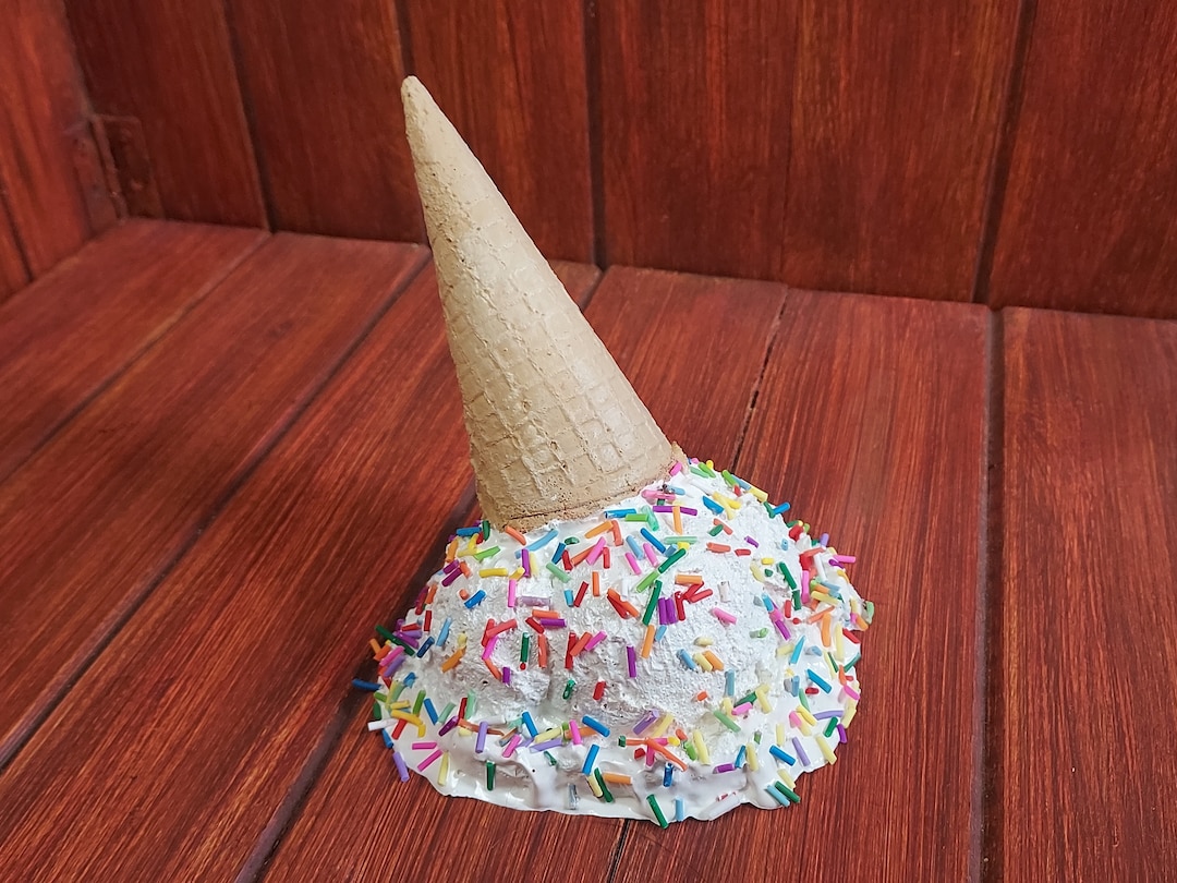 Vanilla Sprinkle Upside-down Ice Cream Cone Headband Realistic Fake ...