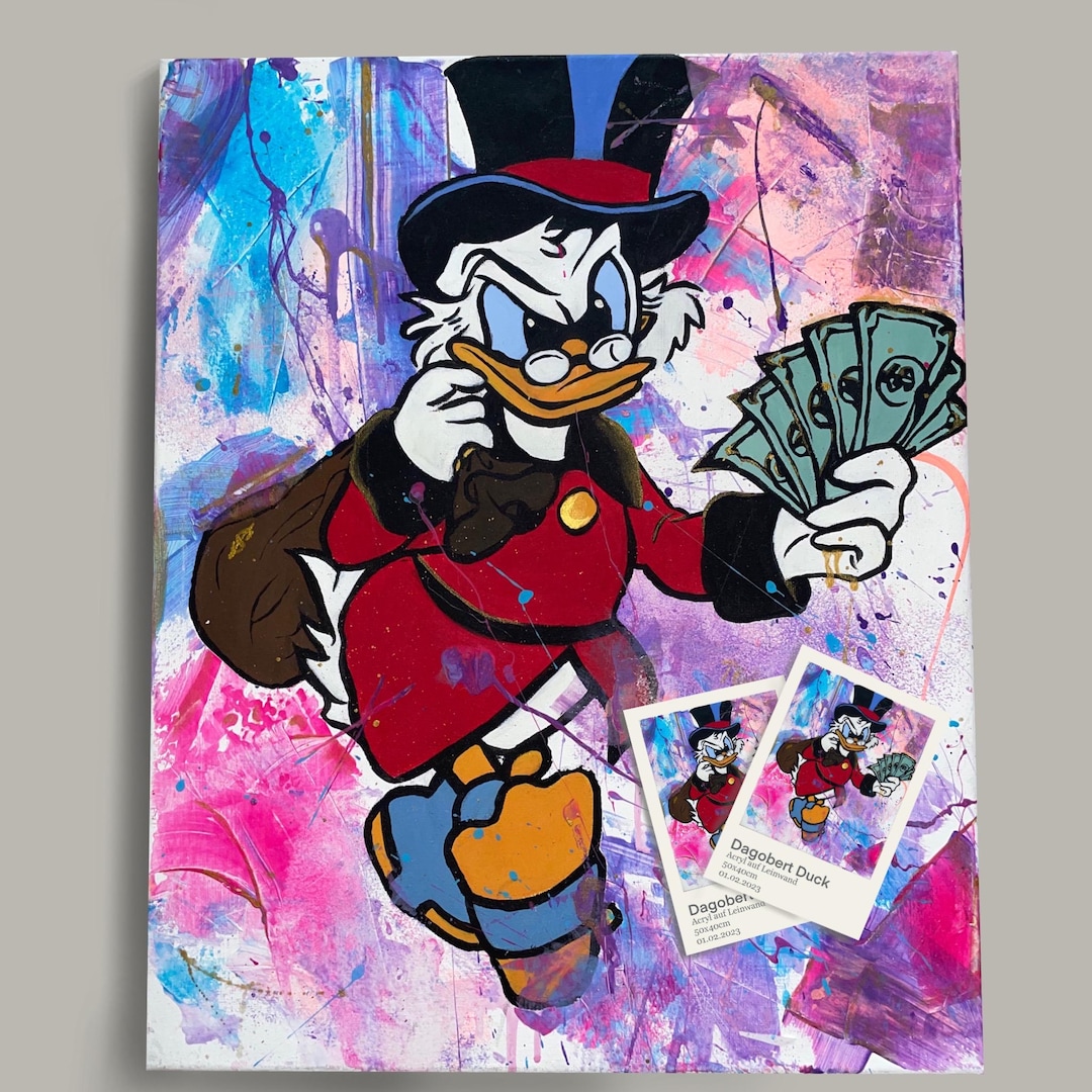 Fine Art Print “scrooge Mcduck” - Art Print - Gift Idea + 2 Stickers - Etsy