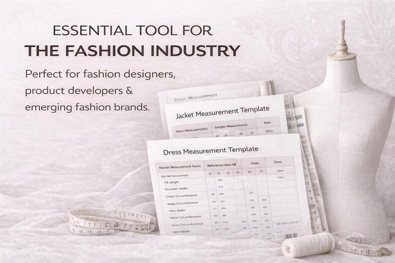 Garment Measurement Tables Excel | Professional Measurement Templates ...