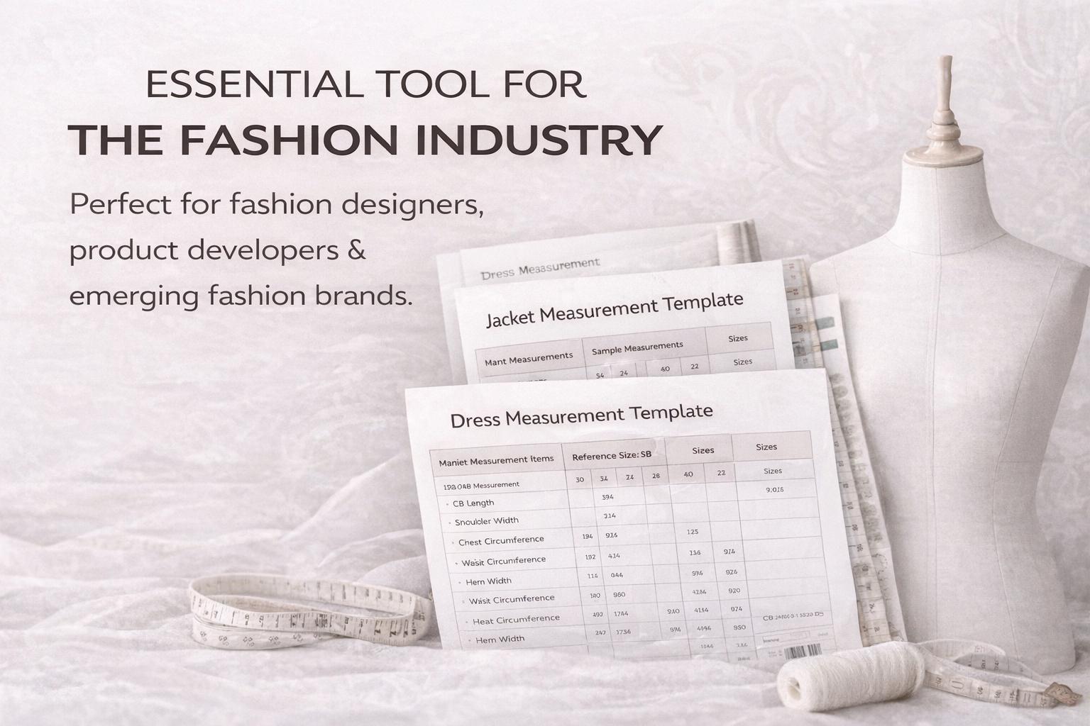 Garment Measurement Tables Excel | Professional Measurement Templates ...