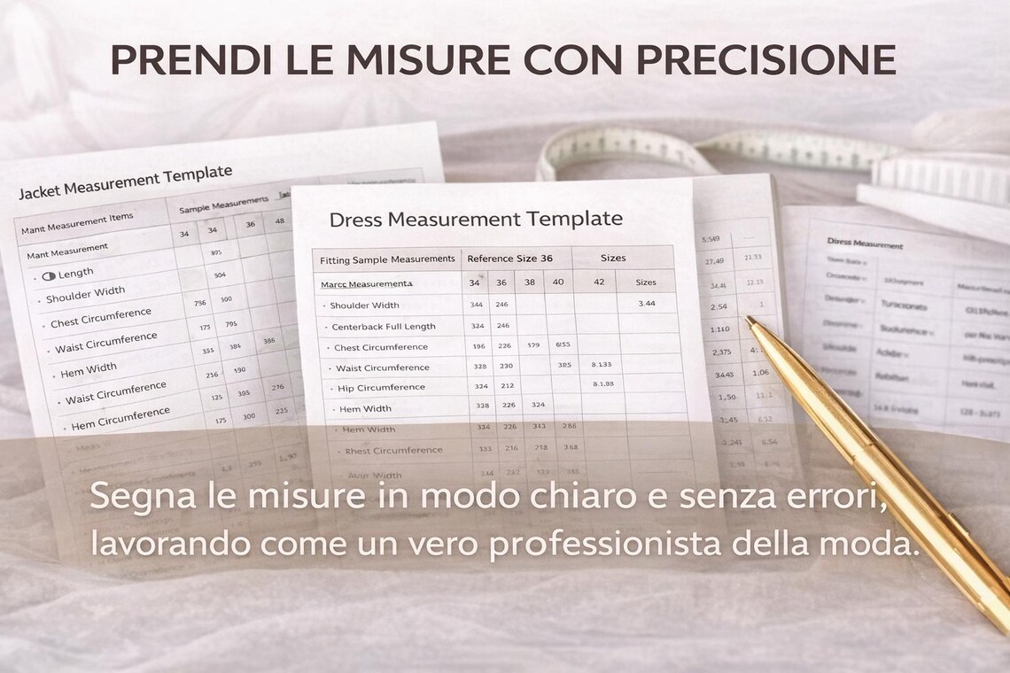 Garment Measurement Tables Excel | Professional Measurement Templates ...