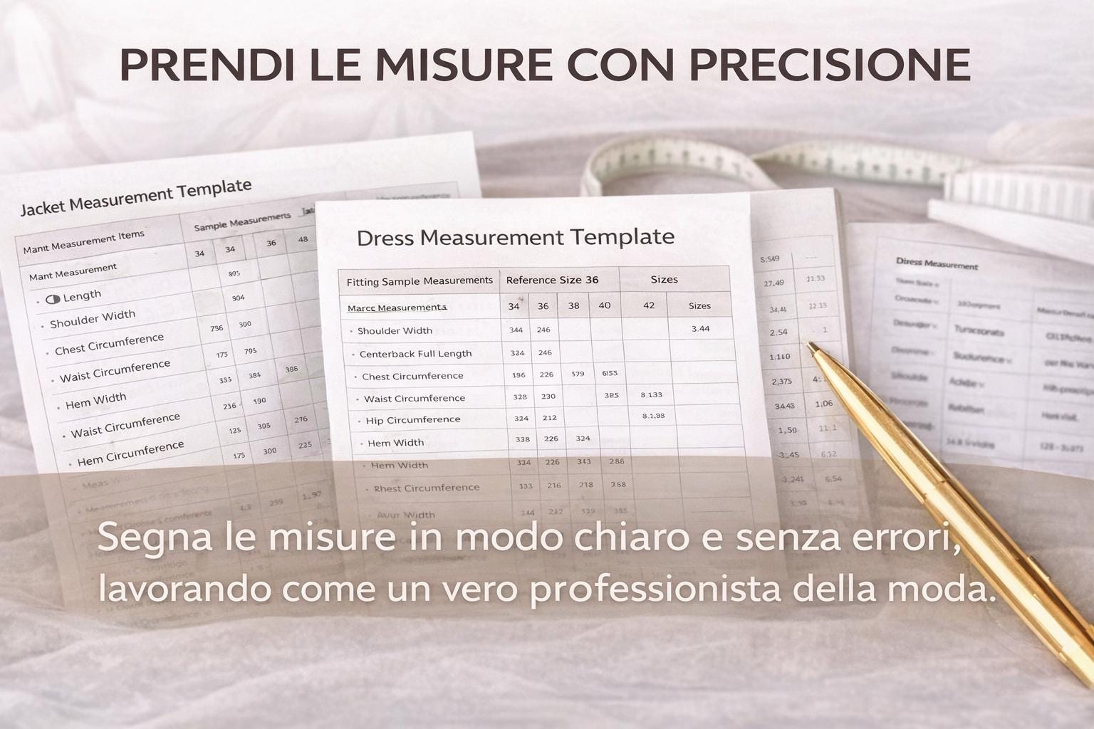 Garment Measurement Tables Excel | Professional Measurement Templates ...