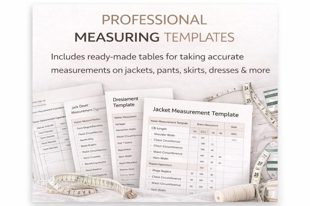 Garment Measurement Tables Excel | Professional Measurement Templates ...