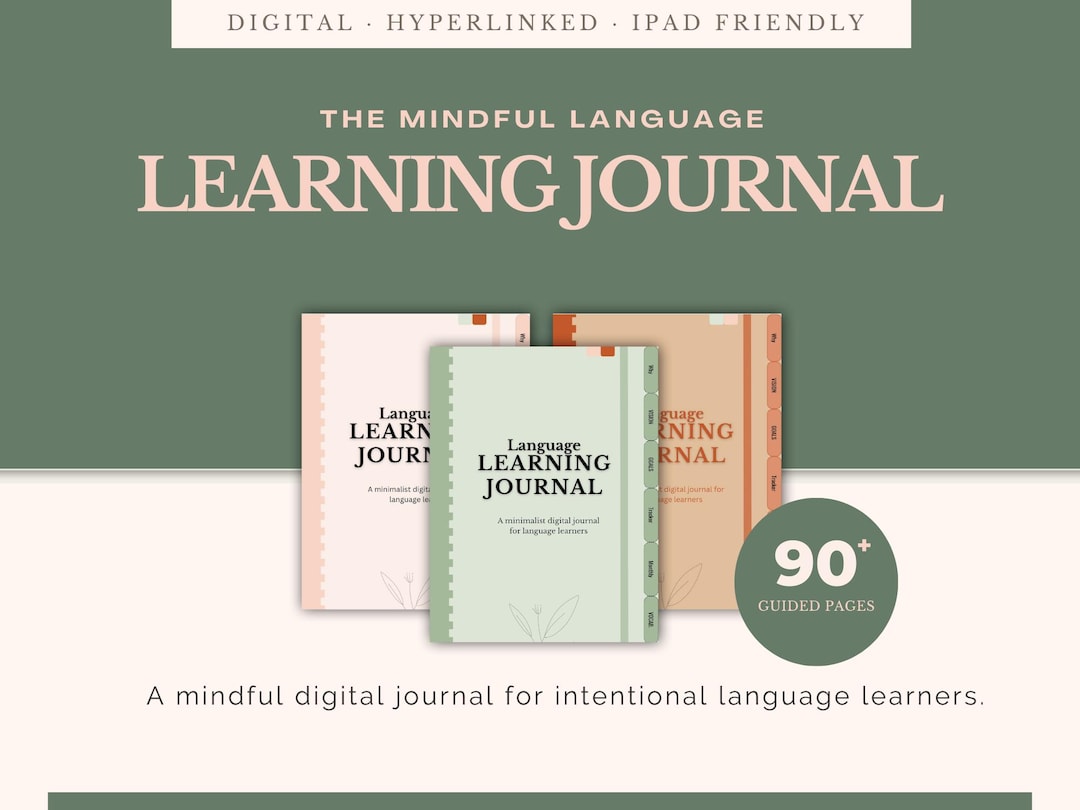 Language Learning Journal | Mindful Study, Reflection, Identity (ipad ...