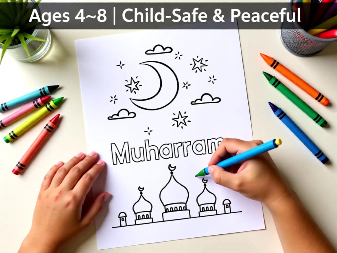 Ashura & Muharram Coloring Pages for Kids | Islamic Values Coloring ...