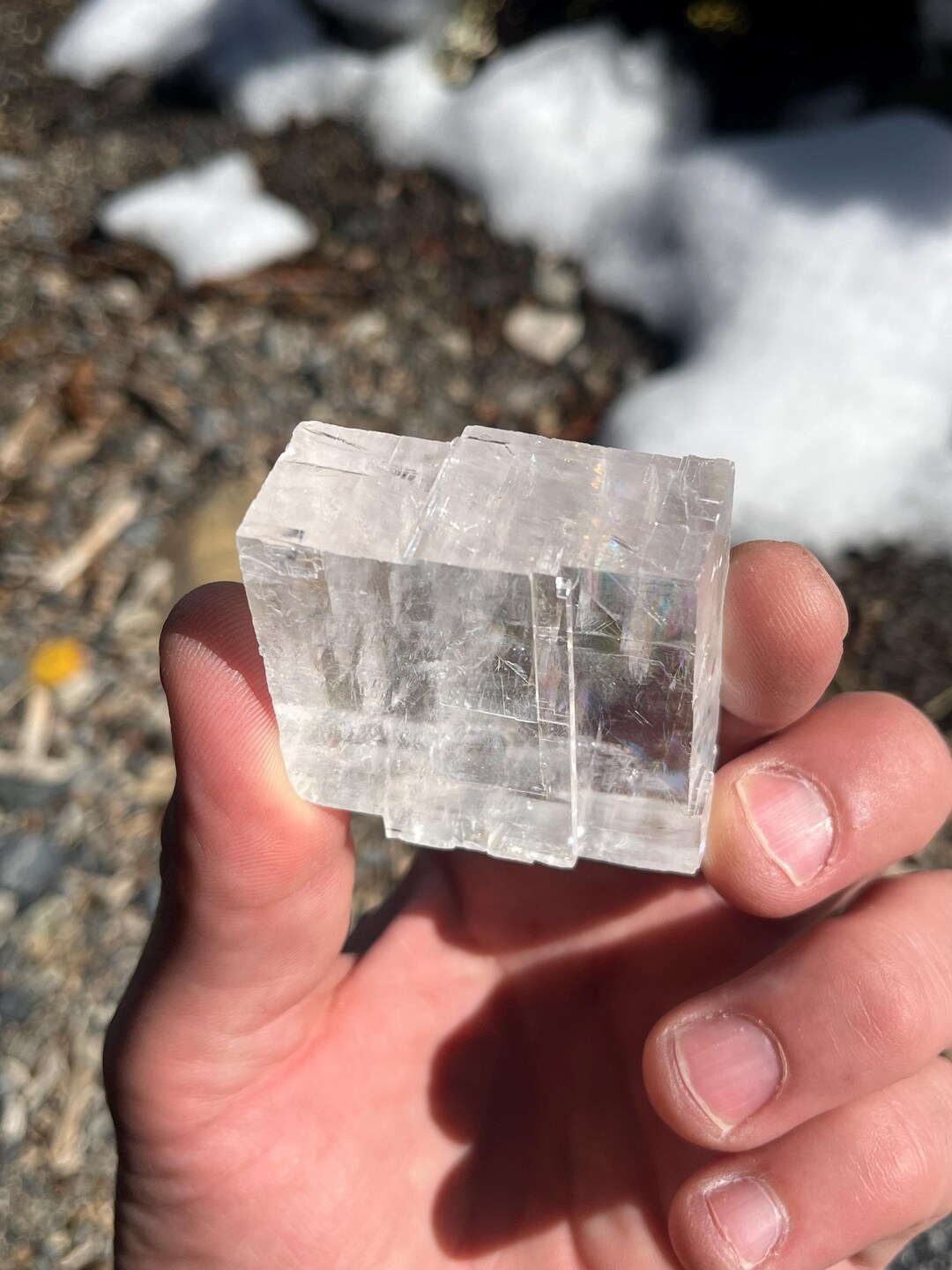Clear Calcite Crystal – Unique Natural Rhombohedral Specimen - Etsy