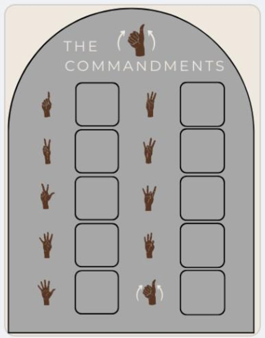 ASL Memory Game on 10 Commandments (stone) | Digital Download for Kids ...