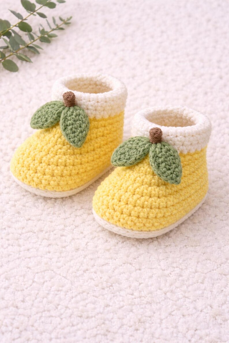 Lemon Style Baby Booties - Crochet Pattern - Beginner Friendly - Etsy